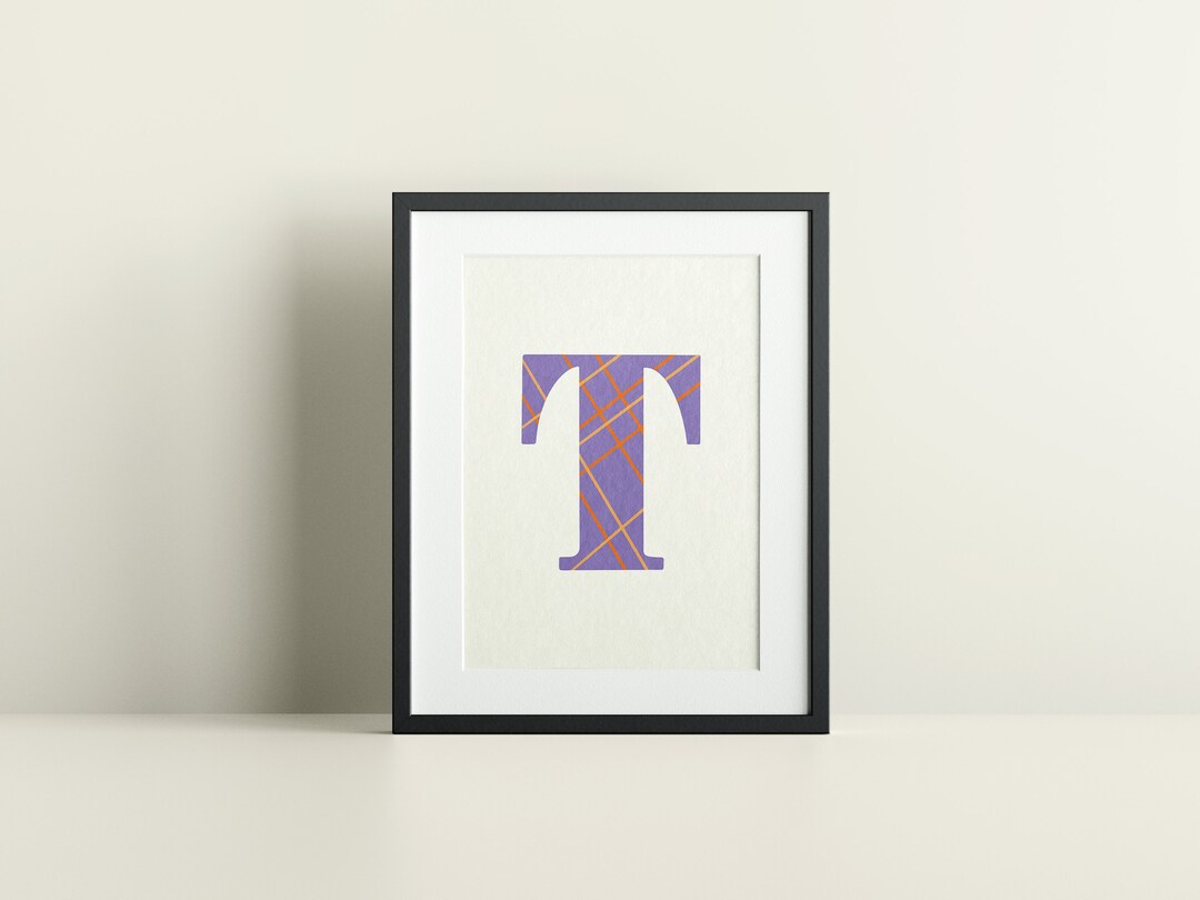 Letter T DIGITAL PRINT, Cute Alphabet Wall Art for Learning or Design ...