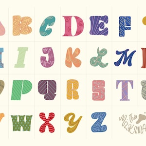 FULL ALPHABET (digital Prints), Full Set 26 Letters Wall Art for ...