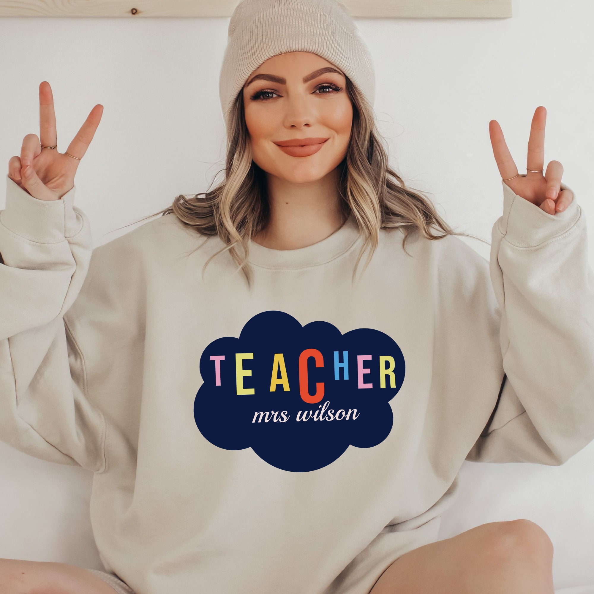 Personalized Teacher Sweatshirt T For Teacher Forth Grade Teacher