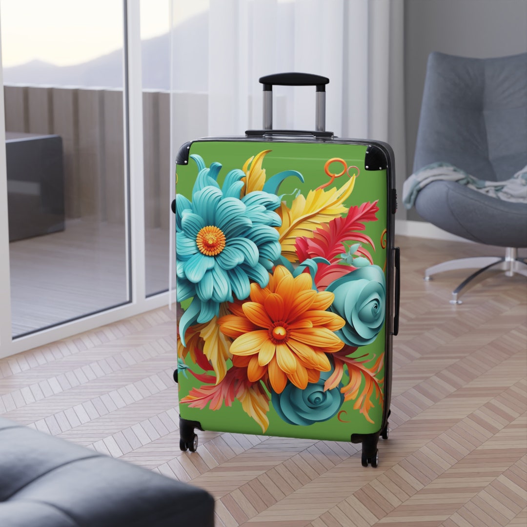 Floral Luggage, Airline Flying Suitcases, Travel Airport Luggage ...