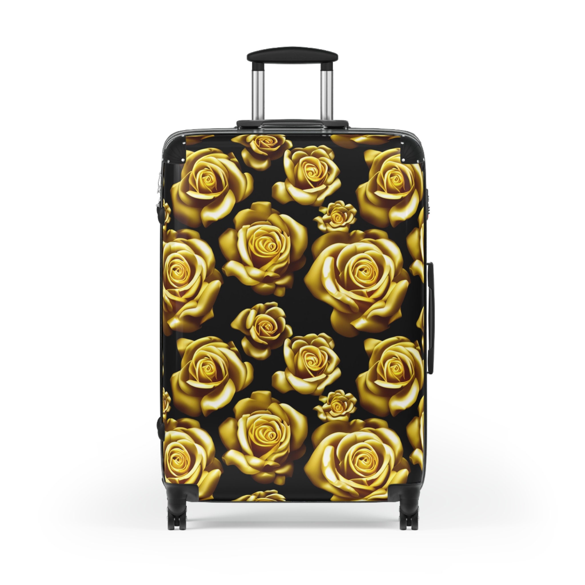 Gold Roses Travel Airport Luggage Suitcases, Cute Flowers Suitcase - Etsy