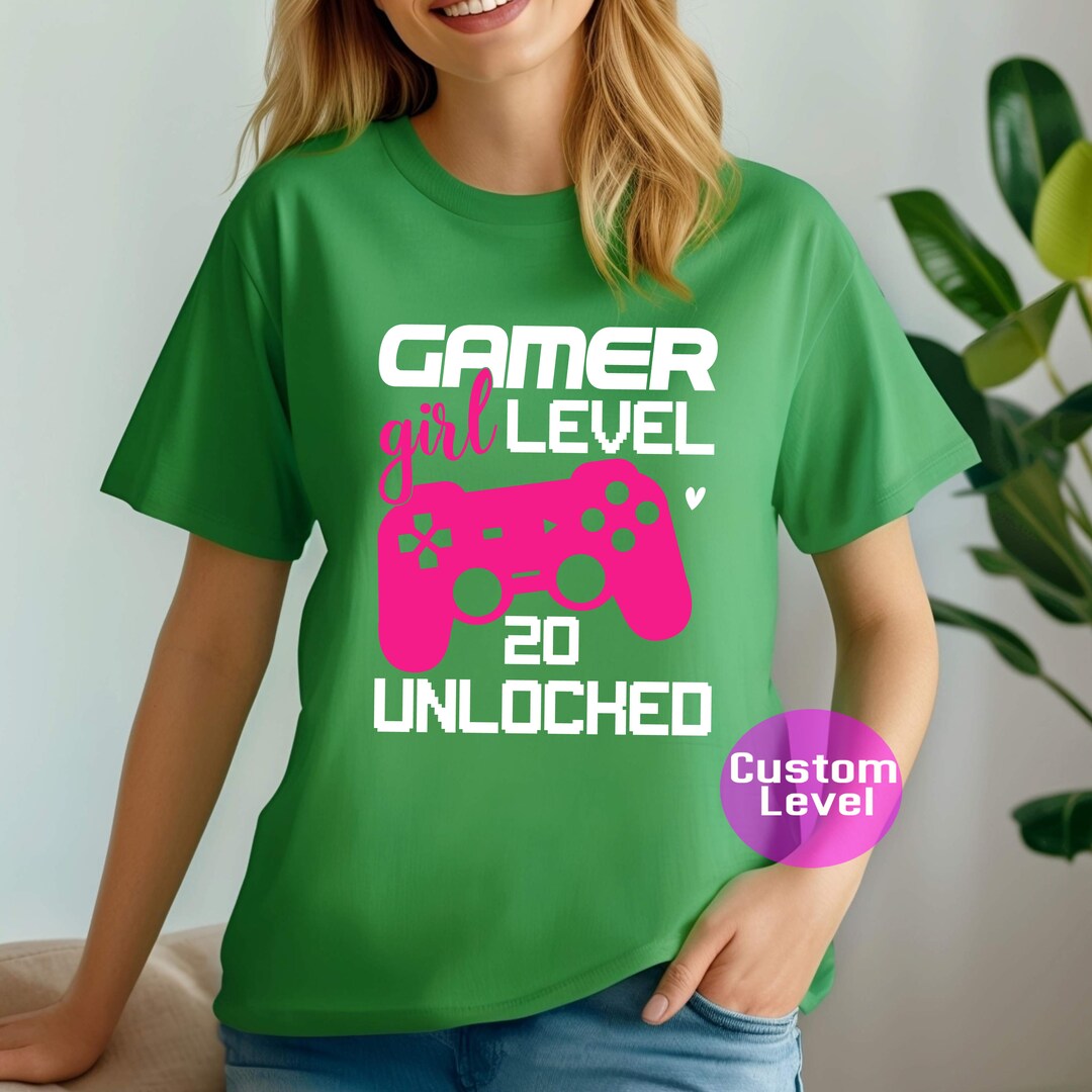 Custom Gamer Girl Shirt, Gamer Level Unlocked Tshirt, Gamer Girl Tee ...