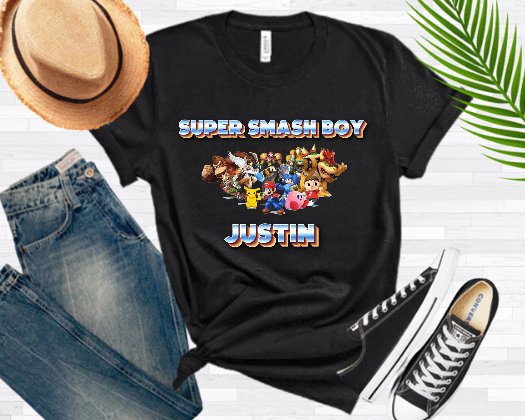 Custom Super Smash Bro Tshirt, Personalized Smash Bros Birthday Shirt ...
