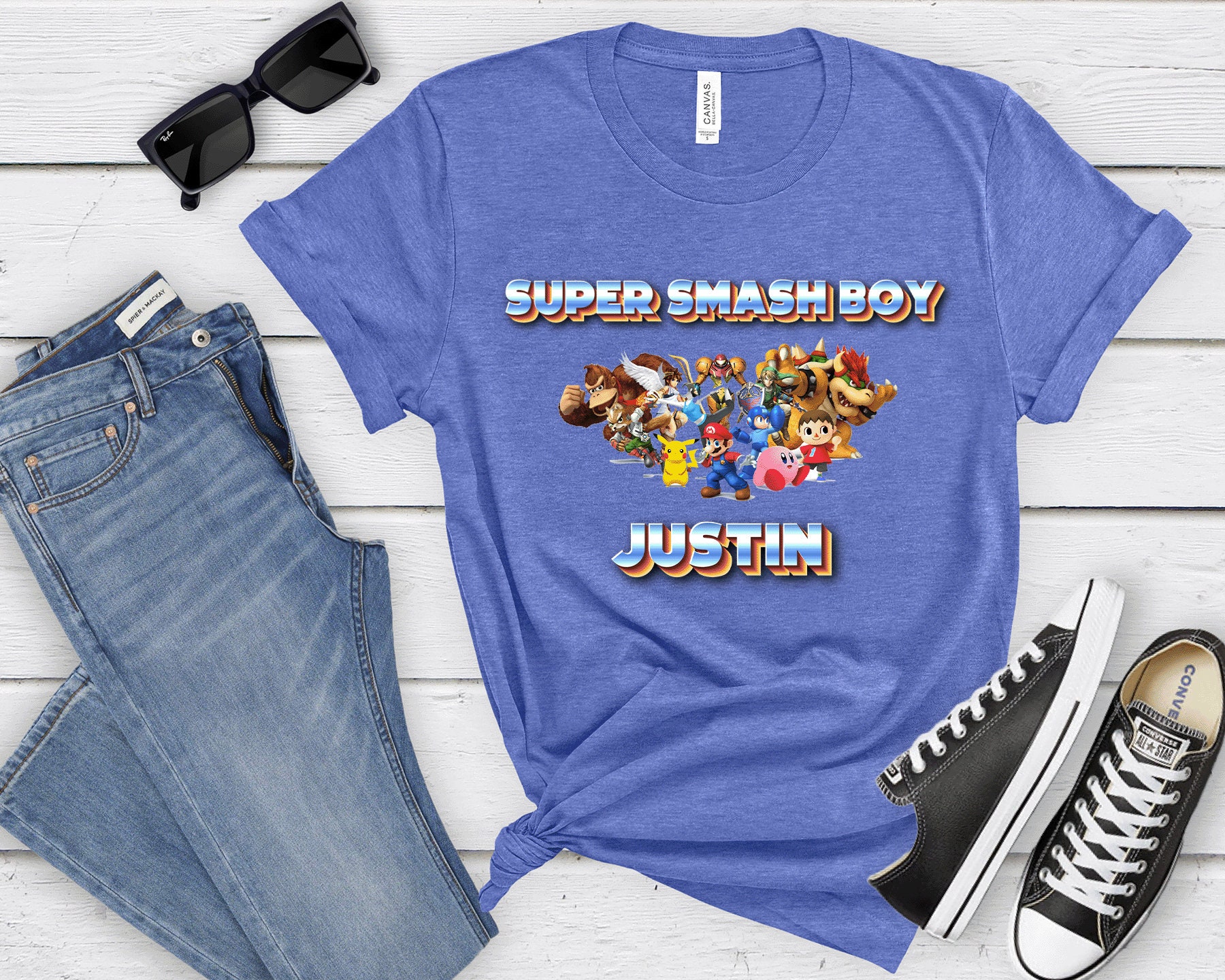 Custom Super Smash Bro Tshirt, Personalized Smash Bros Birthday Shirt ...