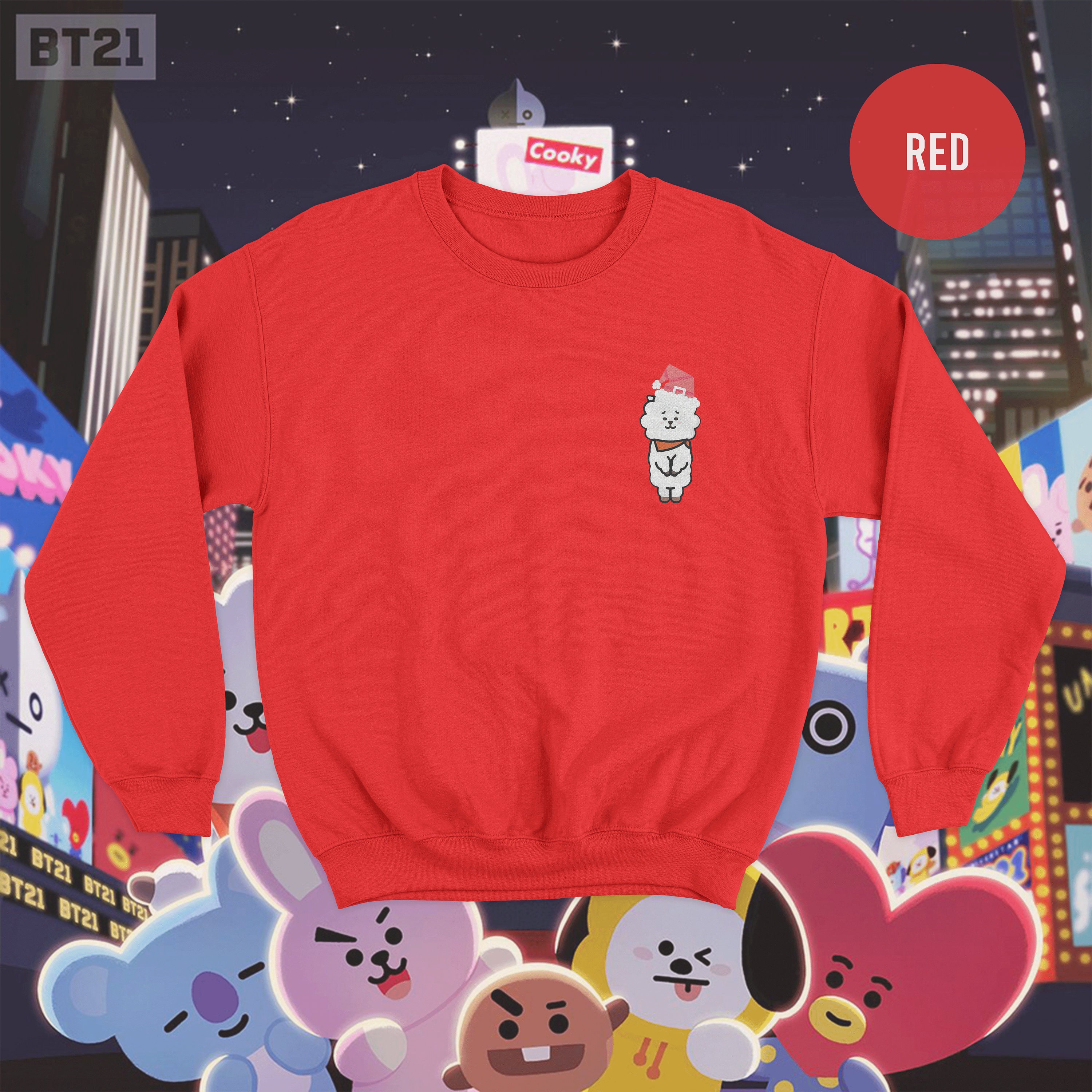 BTS BT21 Christmas Sweatshirt, Cute Kpop Shirt, BT21 All Characters ...