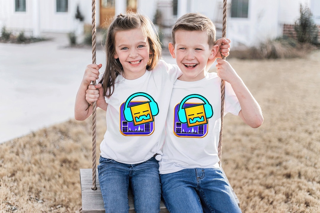 Geometry Dash Tshirt, Kids Geometry Dash Shirt, Birthday Boy Geometry ...