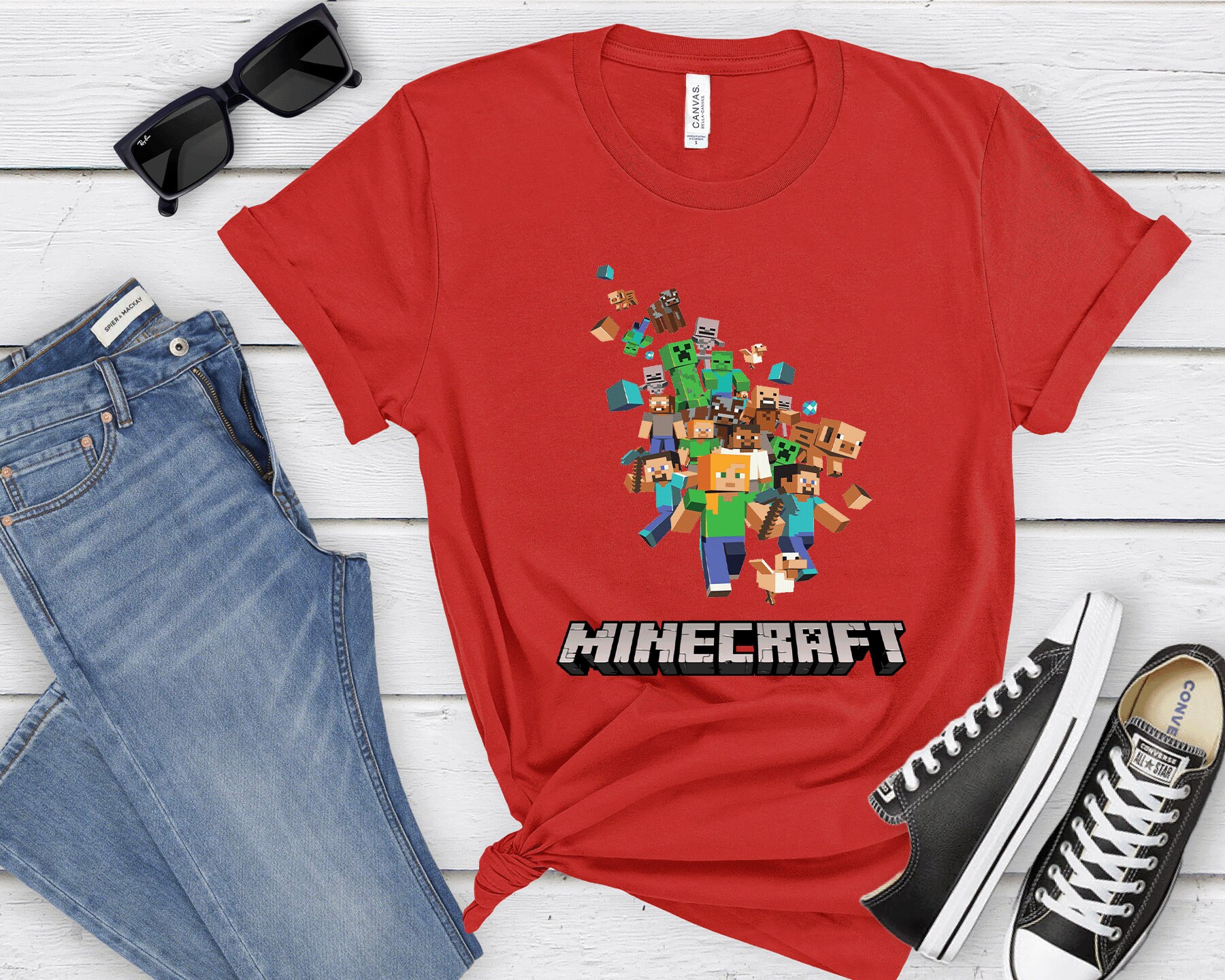 Minecraft Tshirt for Kids, Minecraft Birthday Shirt, Boys Minecraft Tee ...