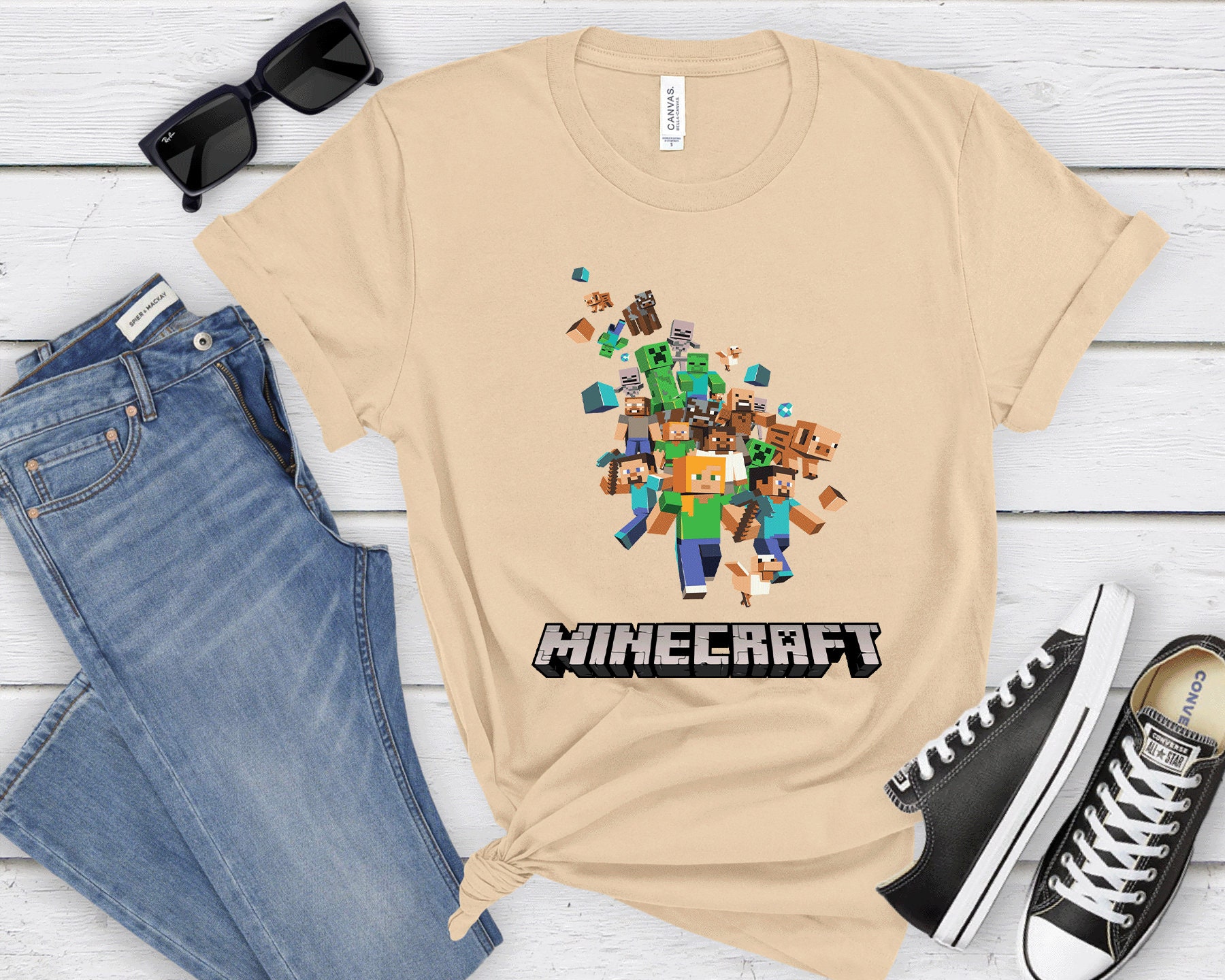 Minecraft Tshirt for Kids, Minecraft Birthday Shirt, Boys Minecraft Tee ...