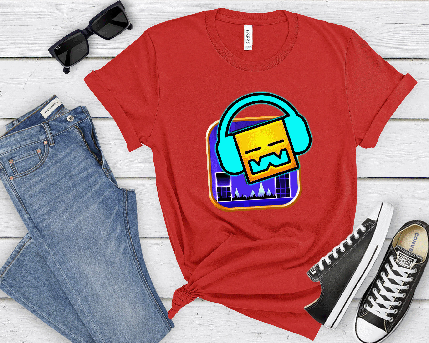 Geometry Dash Tshirt, Kids Geometry Dash Shirt, Birthday Boy Geometry ...