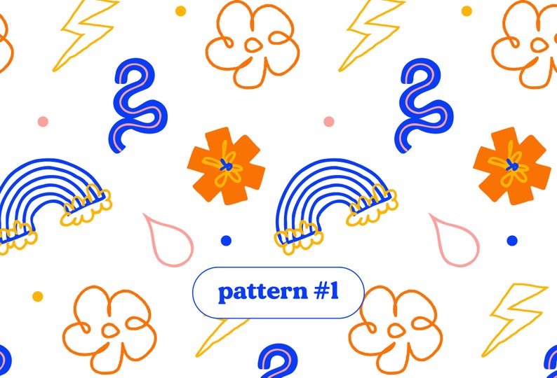 40 Vector Shapes and Patterns | Wacky & Whimsical Asset Pack| Digital ...