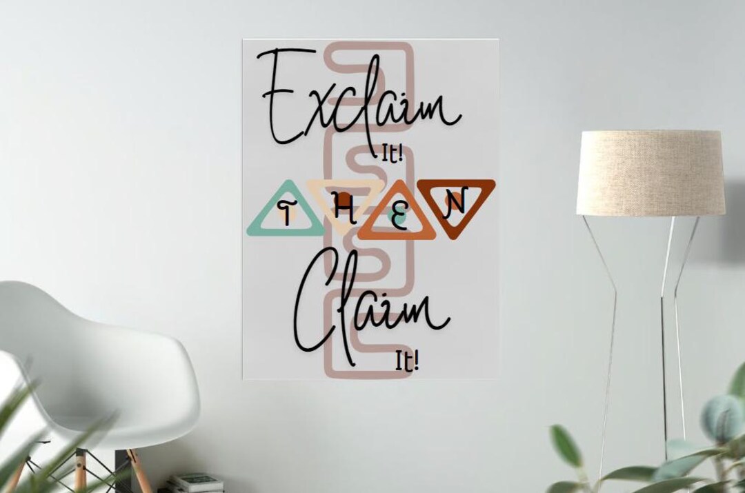 EXCLAIM IT Digital Poster - Etsy