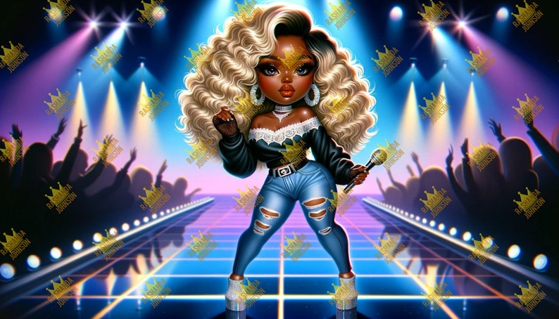 Starlight Performance Chibi-style Concert Stage Digital Art for ...