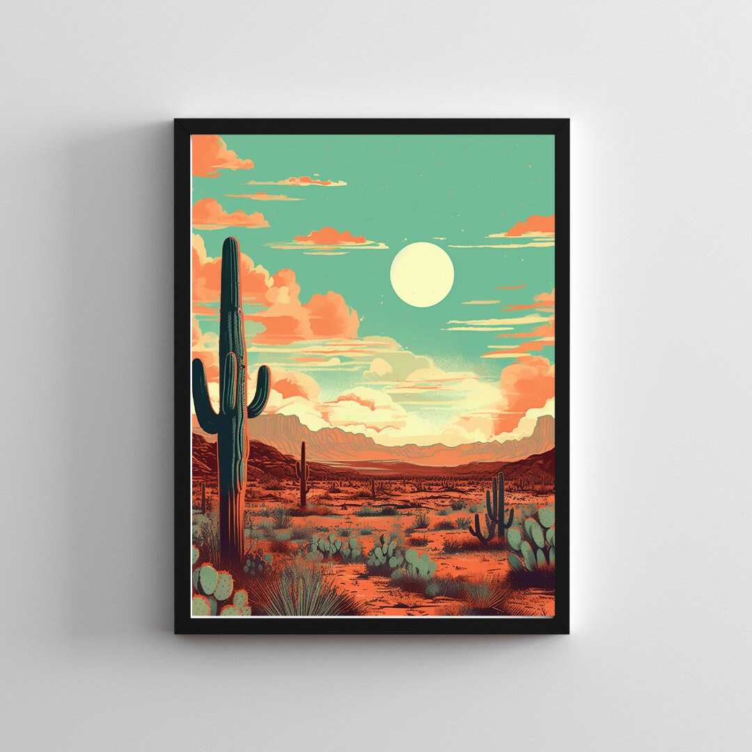 Digital Download - Red Desert Landscape Print - Wall Art, Nature ...