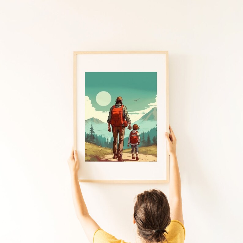 Adventures With Dad Illustrated Poster -- PNG Files, Digital Download ...