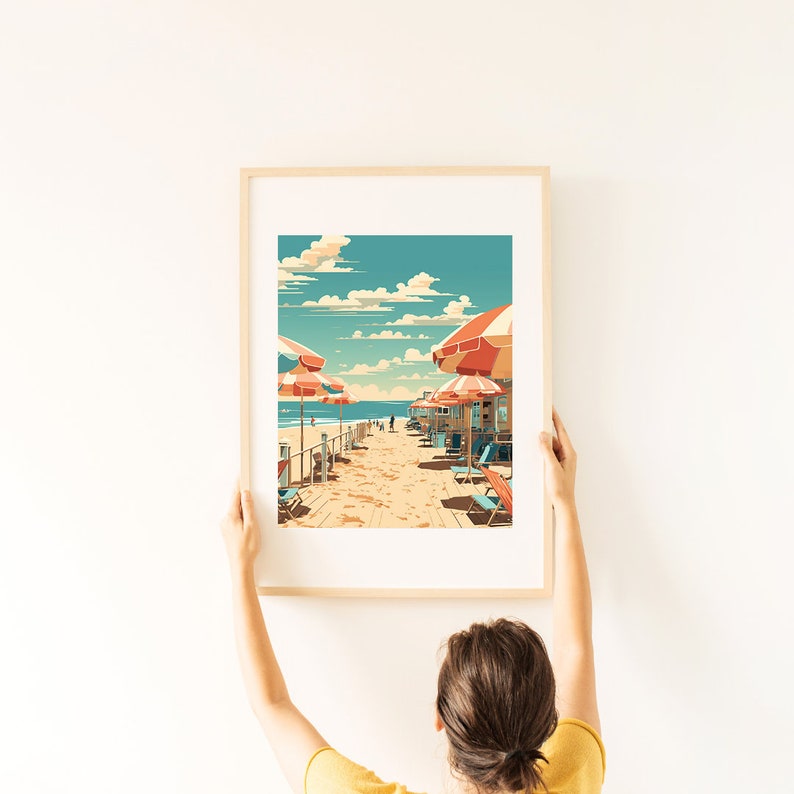 Digital Download, Printable Beach Summer Poster PNG File -- Home Decor ...