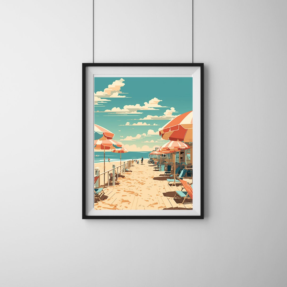 Digital Download, Printable Beach Summer Poster PNG File -- Home Decor ...
