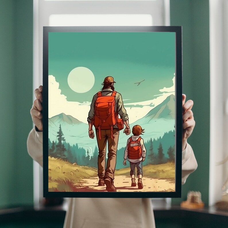 Adventures With Dad Illustrated Poster -- PNG Files, Digital Download ...