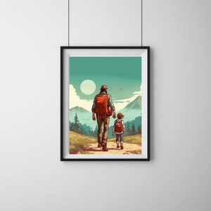 Adventures With Dad Illustrated Poster -- PNG Files, Digital Download ...