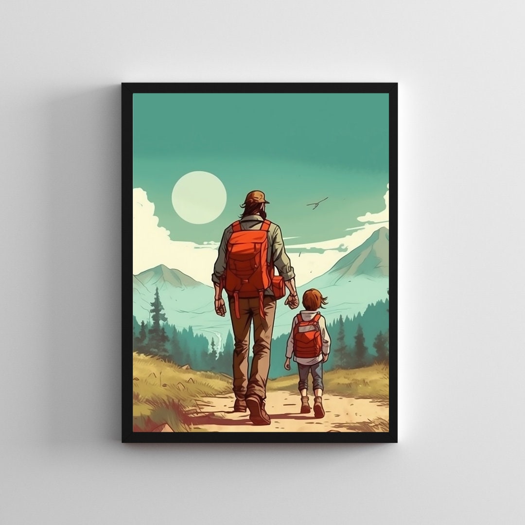 Adventures With Dad Illustrated Poster -- PNG Files, Digital Download ...
