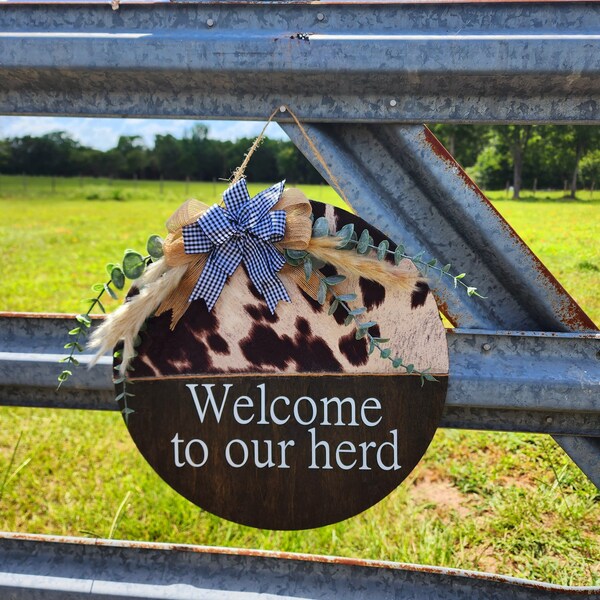 Welcome to Our Herd Sign - Etsy