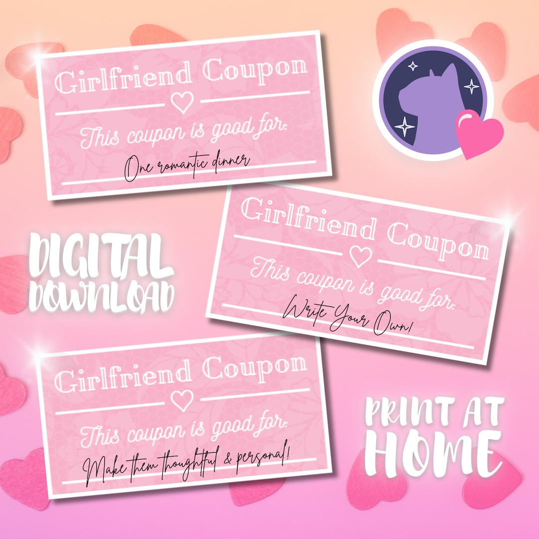 Girlfriend Coupons | DIY Cute, Thoughtful, Romantic Gift for Valentines ...