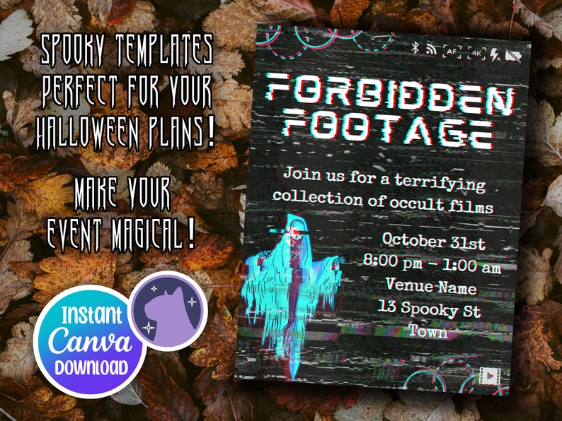 Forbidden Footage Halloween Flyer Invite, Scary Movies, Horror Movies ...
