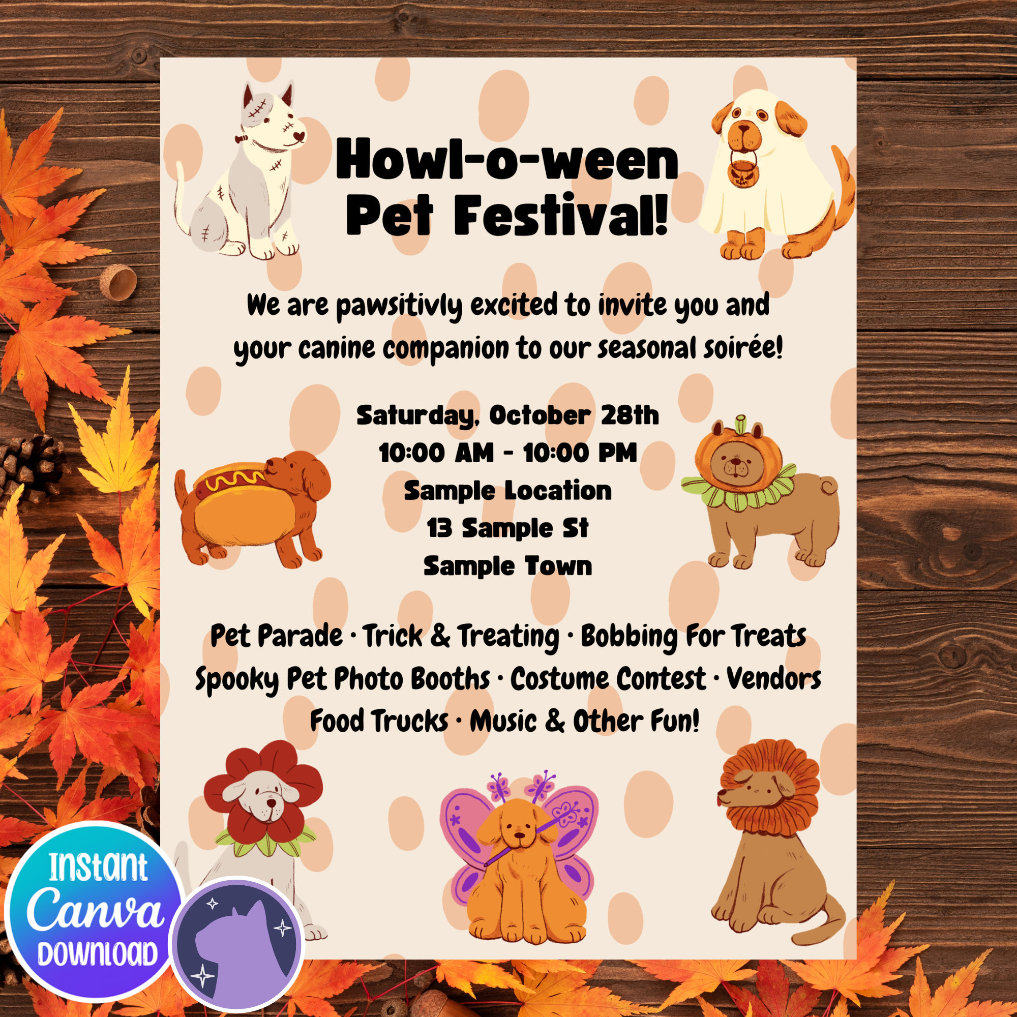 Halloween Pet Party Invite, Howloween Party, Customizable ...