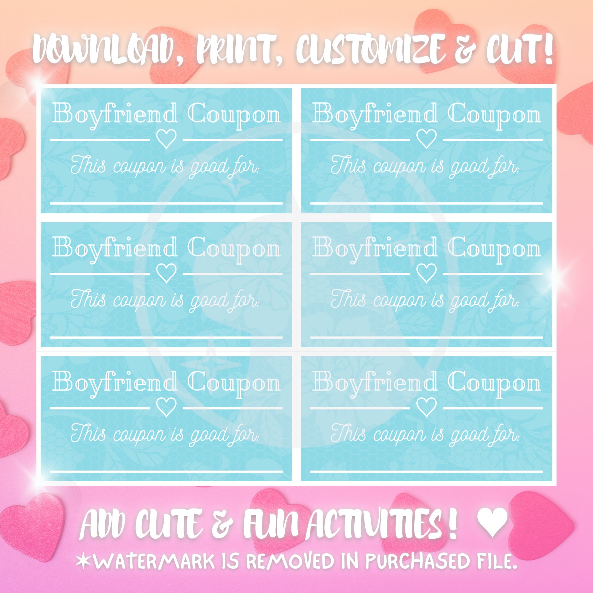 Boyfriend Coupons DIY Cute, Thoughtful, Romantic Gift for Valentines ...