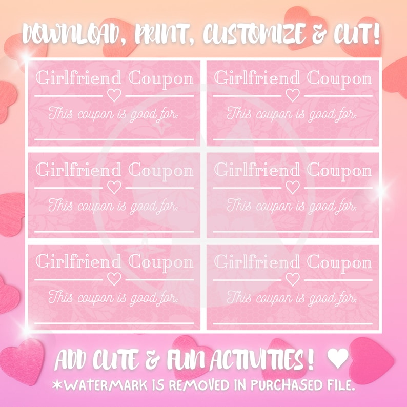 Girlfriend Coupons | DIY Cute, Thoughtful, Romantic Gift for Valentines ...