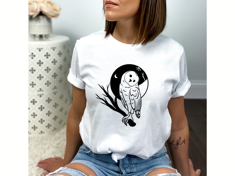 Owl Bird SVG & PNG, Sun Moon SVG Sublimation Designs, Aesthetic Boho ...