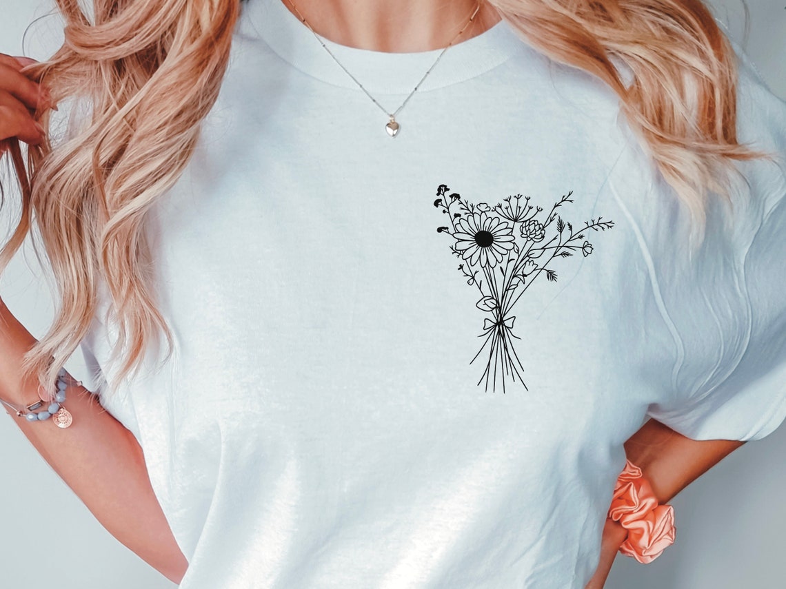 Daisy Svg, Wildflowers Svg, Floral Svg, Flower Bouquet Svg, Minimalist ...