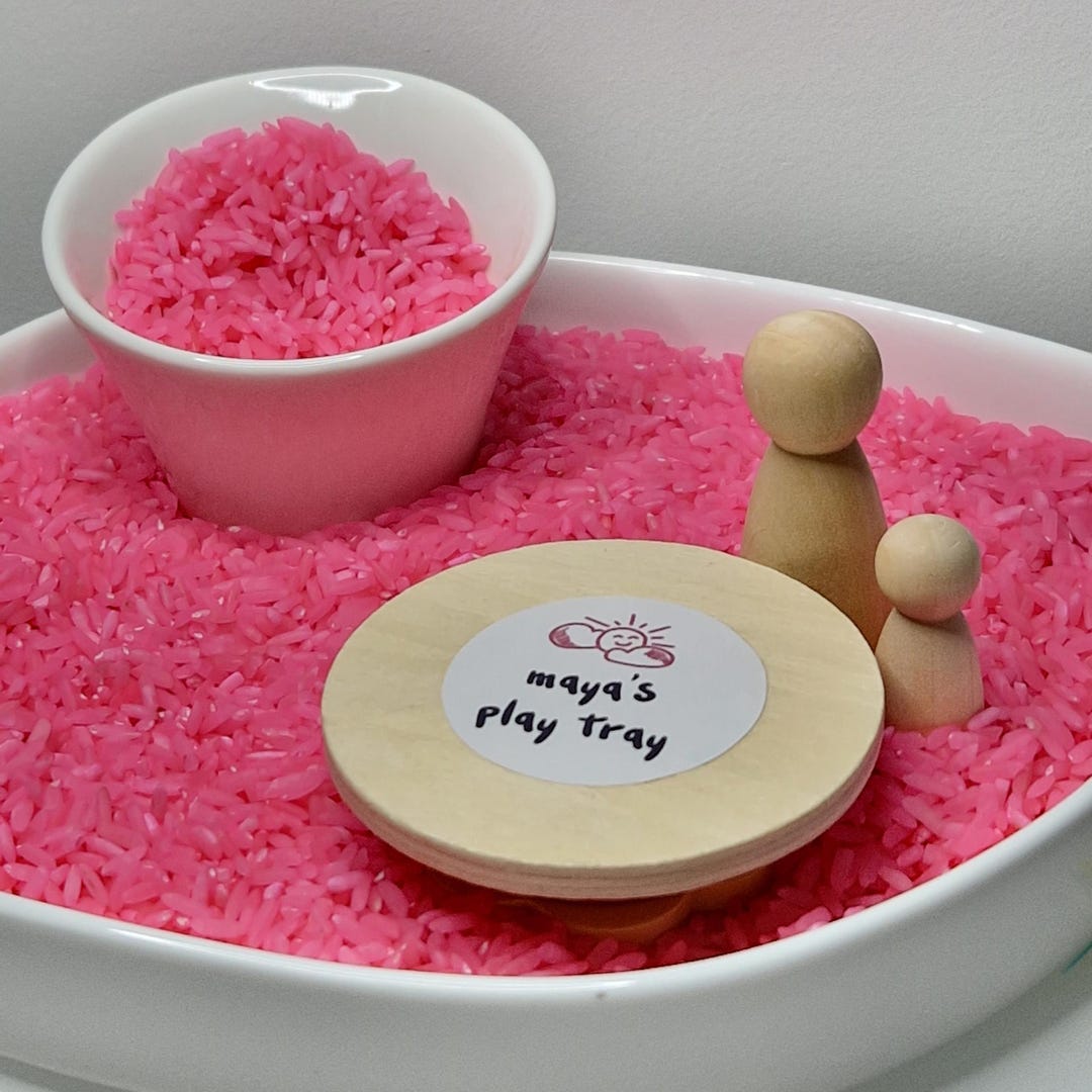 Pink Sensory Rice Base / Sensory Bin / Messy Play / Early Years ...