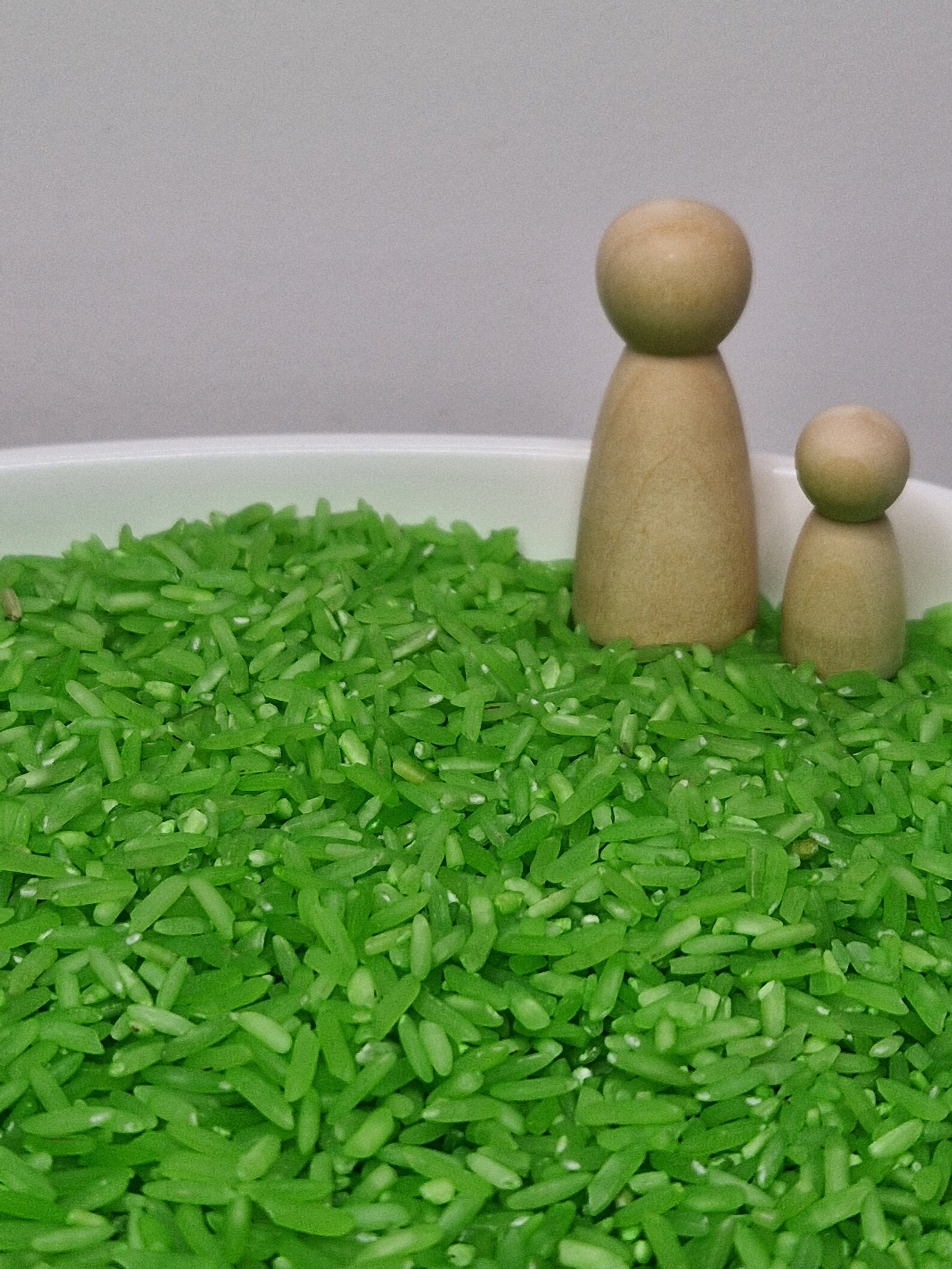 Lime Green Sensory Rice Base / Sensory Bin / Messy Play / Tuff Tray ...