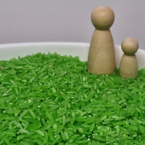 Lime Green Sensory Rice Base / Sensory Bin / Messy Play / Tuff Tray ...