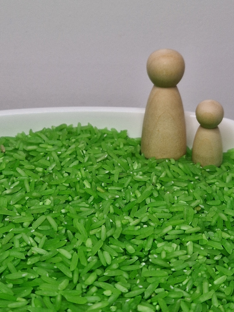 Lime Green Sensory Rice Base / Sensory Bin / Messy Play / Tuff Tray ...