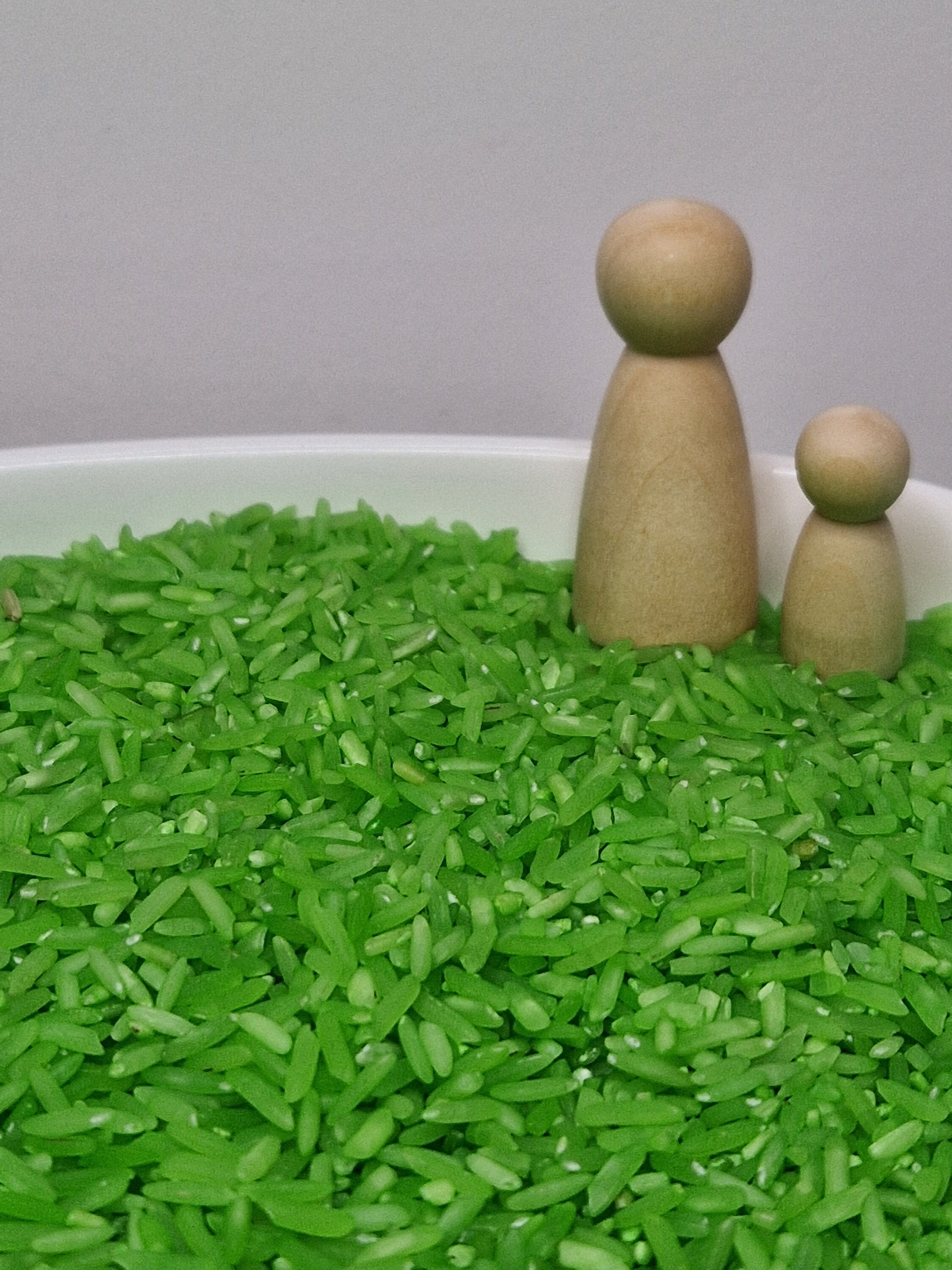 Lime Green Sensory Rice Base / Sensory Bin / Messy Play / Tuff Tray ...