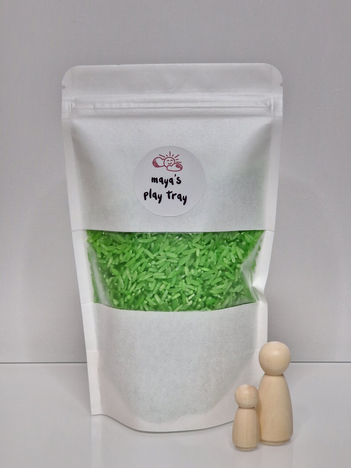 Lime Green Sensory Rice Base / Sensory Bin / Messy Play / Tuff Tray ...