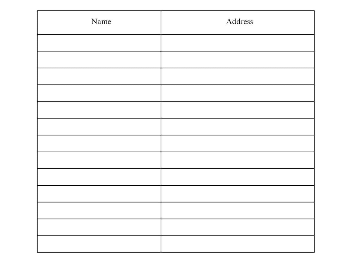 Printable Sign-in Sheet Digital Download Name/address - Etsy