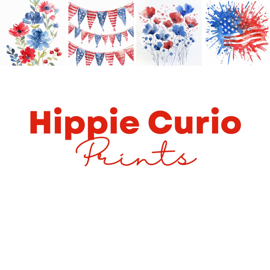 Vibrant Watercolor Fourth of July Clipart: Instant Download for ...