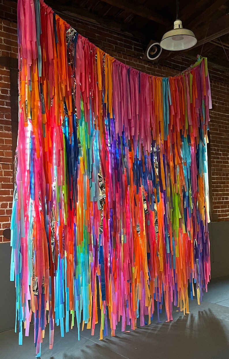 Streamer Wall Backdrop Wedding Photo Backdrop Streamer Wall Bach Party ...