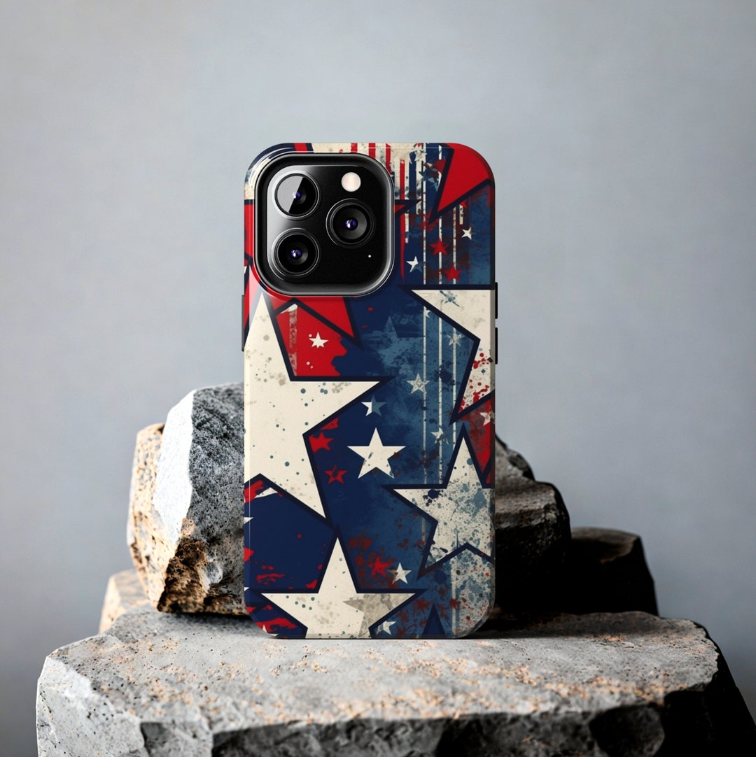 Patriotic Independence Day USA Flag Phone Case for iPhone 15, 14 Max ...