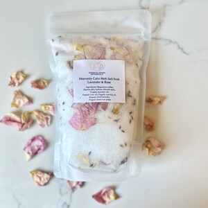 1 Lbs Bath Salt, Organic Flower Bath Salt Soak, Peony, Lavender, Green ...