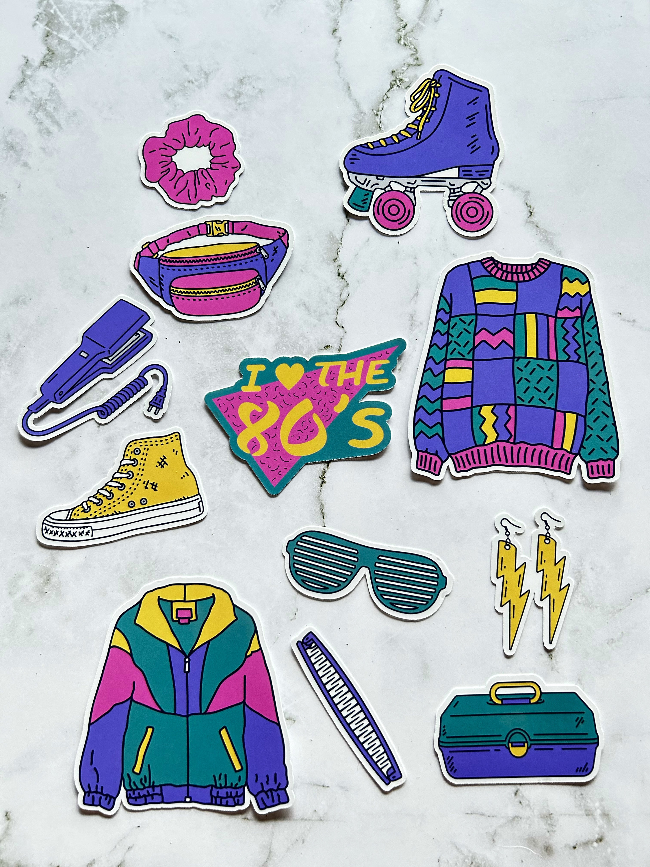 80s Themed Stickers, 80's Babies, Retro Stickers,vintage Stickers,born ...