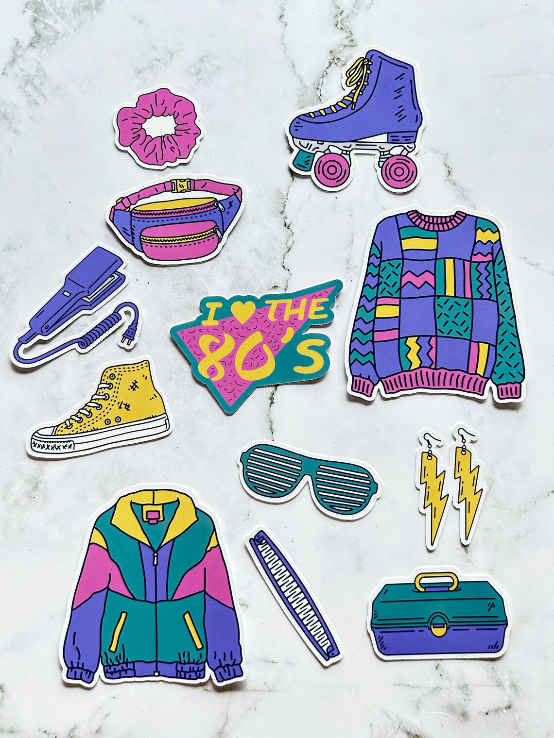 80s Themed Stickers, 80's Babies, Retro Stickers,vintage Stickers,born ...