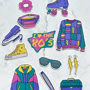 80s Themed Stickers, 80's Babies, Retro Stickers,vintage Stickers,born ...