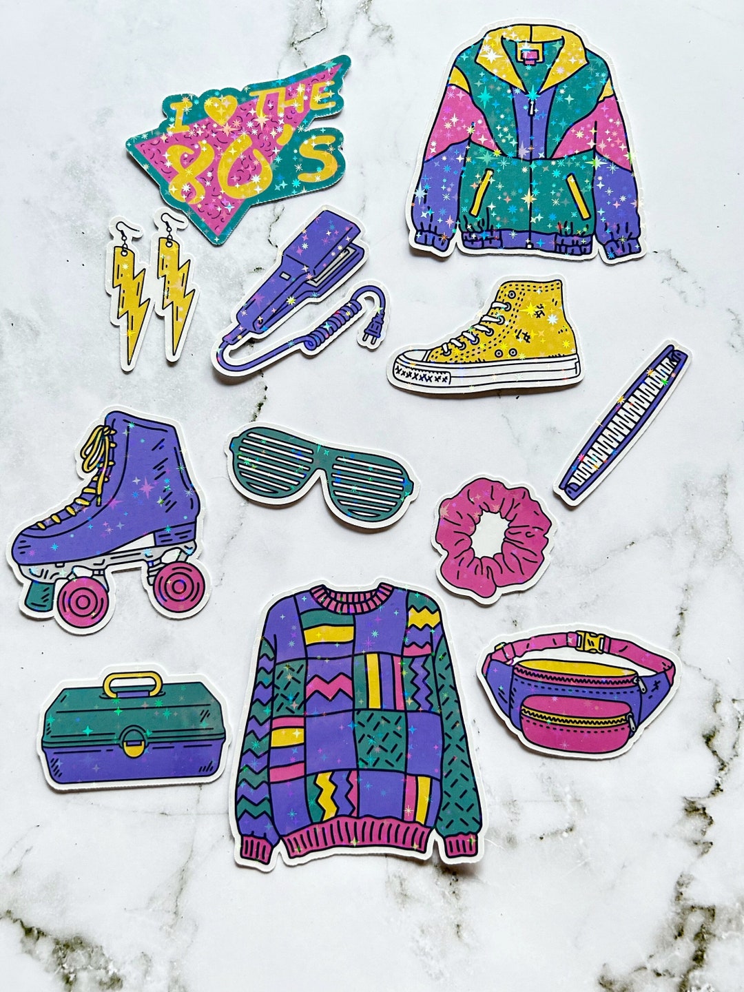 80s Themed Stickers, 80's Babies, Retro Stickers,vintage Stickers,born ...