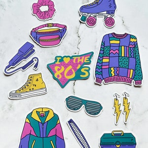 80s Themed Stickers, 80's Babies, Retro Stickers,vintage Stickers,born ...
