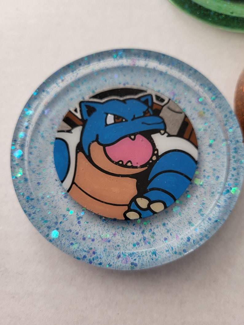 Pokemon Venusaur, Charizard, and Blastoise TCG Coin Hand Painted Resin ...