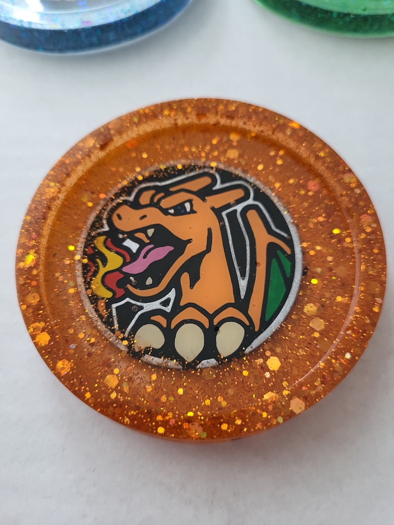 Pokemon Venusaur, Charizard, and Blastoise TCG Coin Hand Painted Resin ...