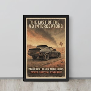1973 Ford Falcon Interceptor Poster – Mad Max Muscle Car Wall Art ...